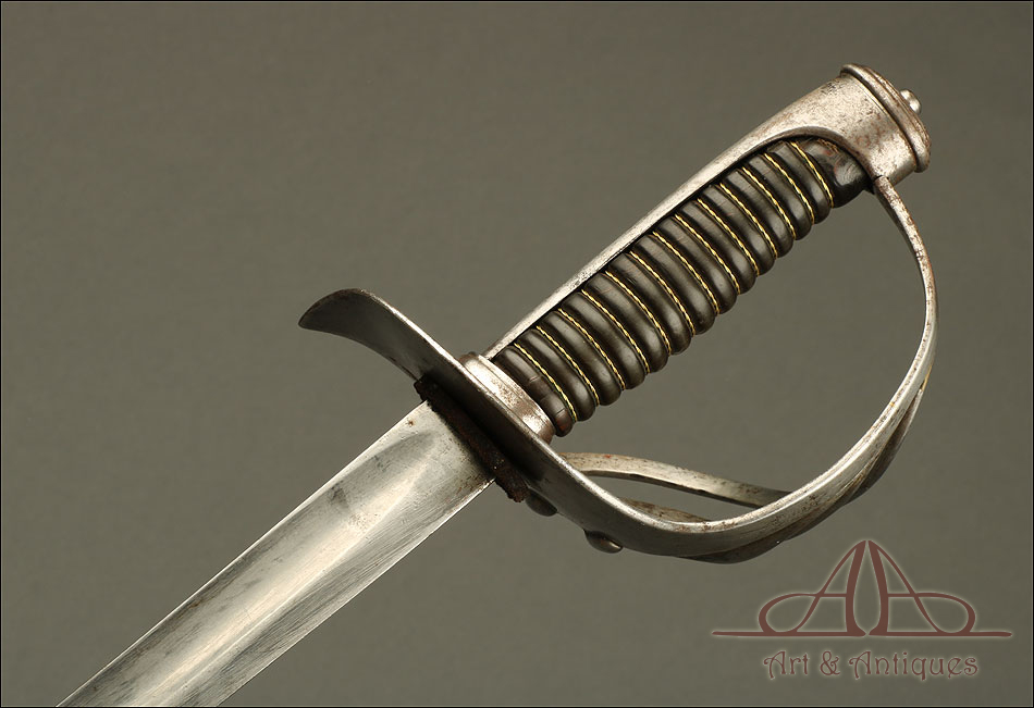 Antiguo Sable Espada de Oficial de Caballería Ligera hacia 1825. España