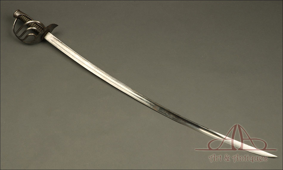 Antiguo Sable Espada de Oficial de Caballería Ligera hacia 1825. España